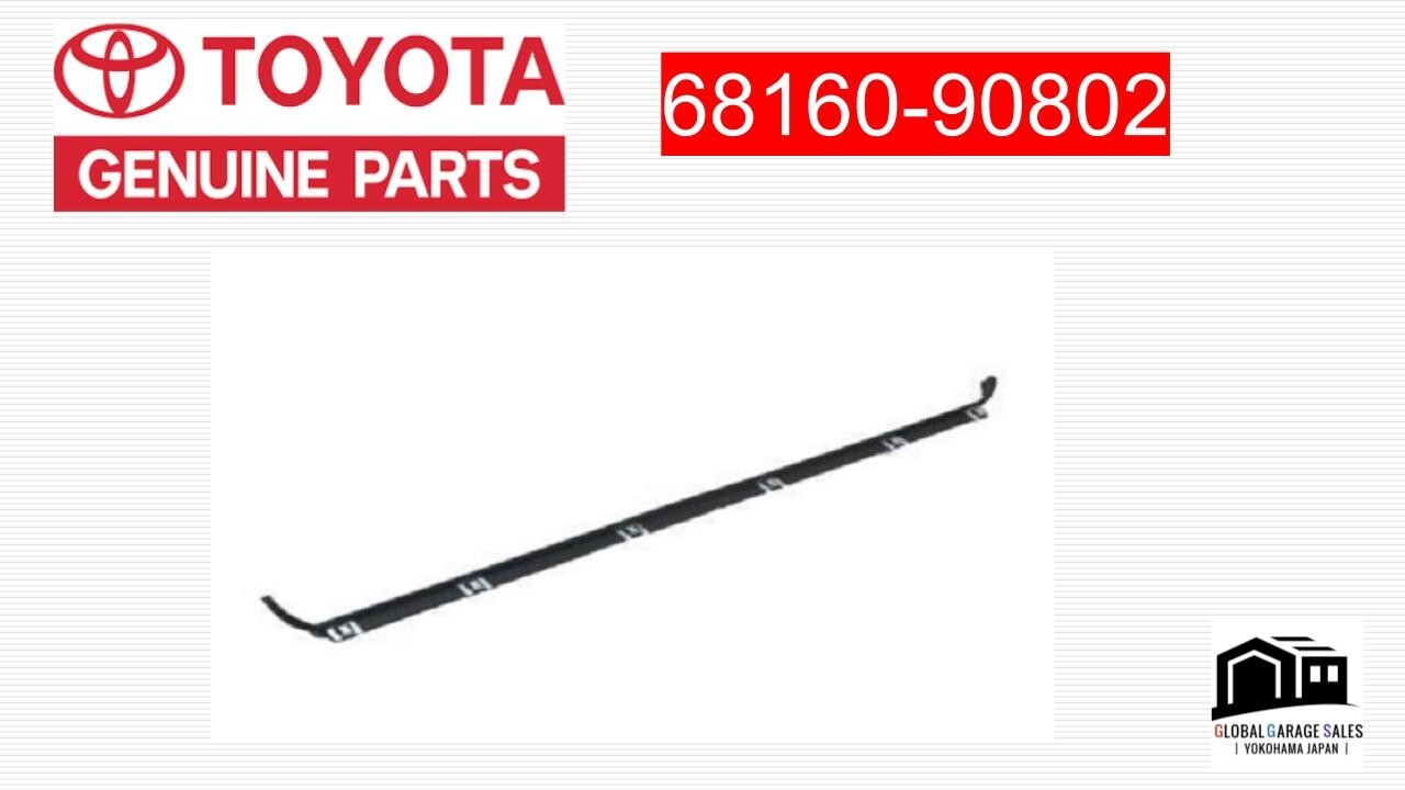 Toyota Genuine LAND CRUISER Weatherstrip Front door glass, Outer 68160 ...