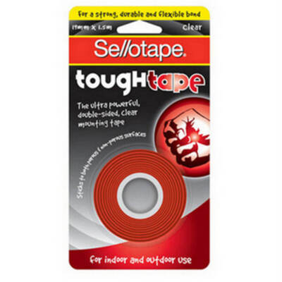 Sellotape Tough Tape 19mmx1.5m Clear Strong Heavy Duty Uv Weather ...