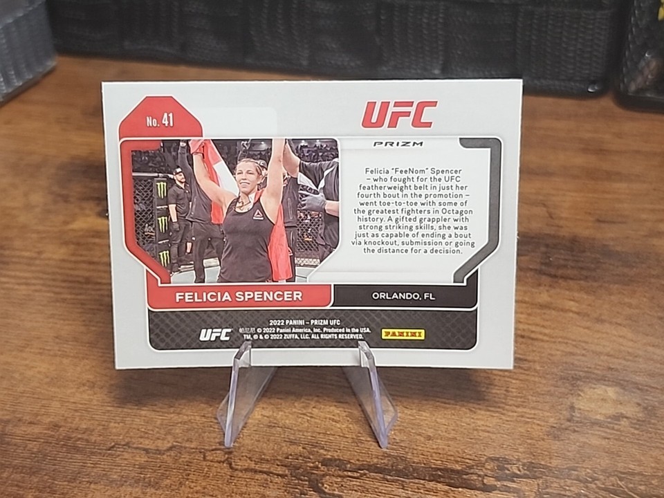 Felicia Spencer RC #41 Silver Prizm Rookie MMA 2022 Panini Prizm UFC ...