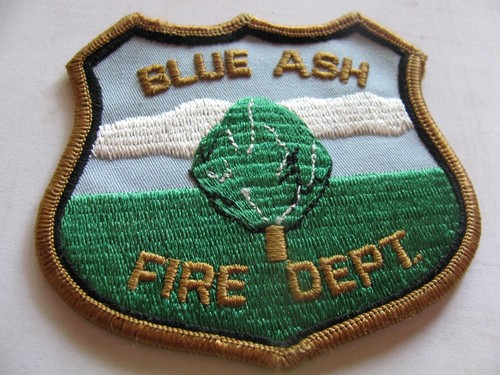 VTG BLUE ASH OHIO OH FIRE RESCUE DEPT 4" PATCH NEW NOS SEW ON FREE ...