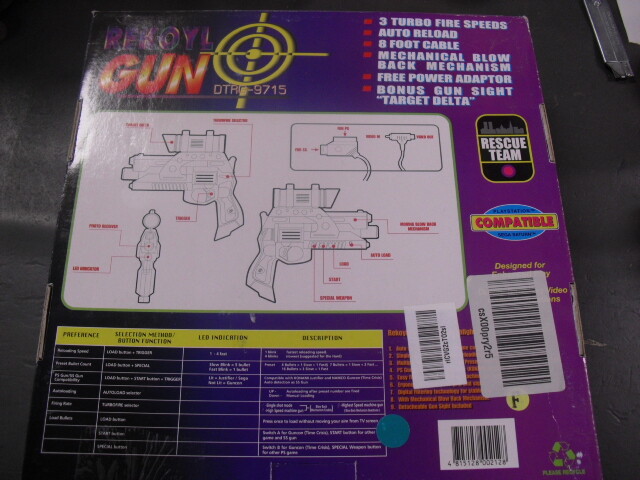 Sony PS1 Guncon Playstation Sega Saturn Light Gun Rekoyl Scope Blow ...