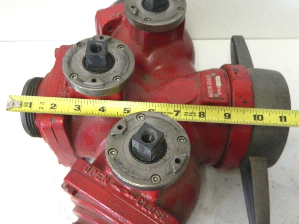 Akron Brass 2582 3 Way Suction Siamese Valve WYE Firefighting Equipment ...