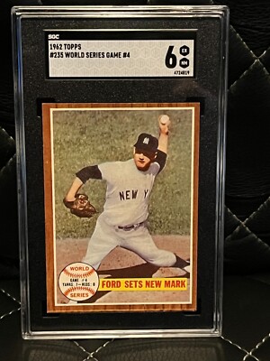 1962 Topps #235 World Series Game 4 Whitey Ford Baseball Card SGC 6 | eBay