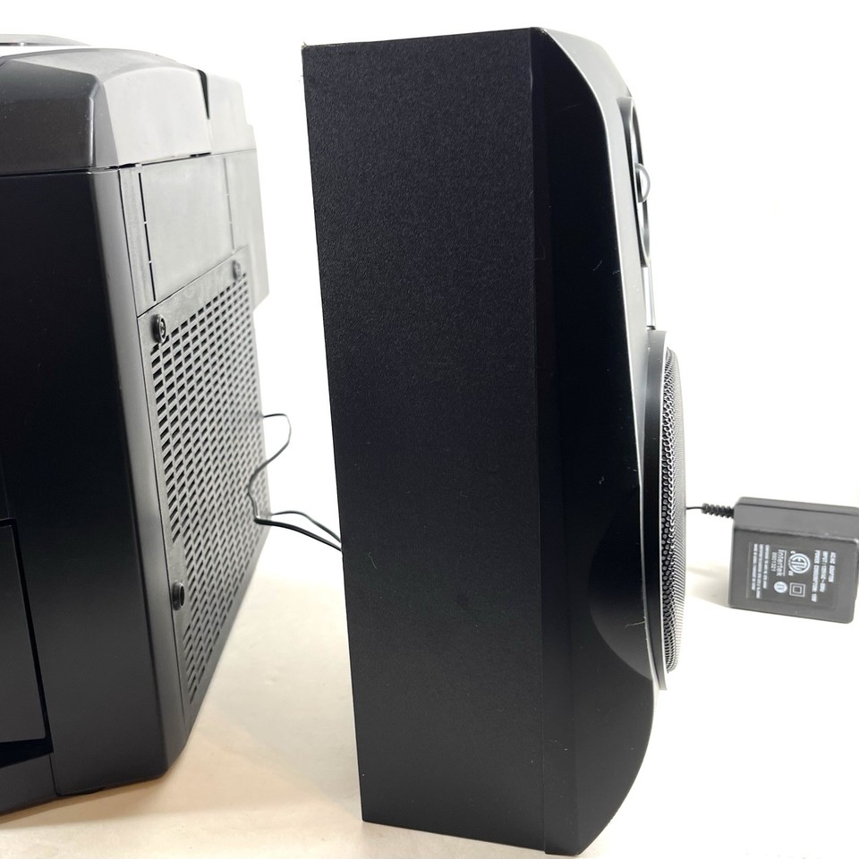 RCA 5 Disc CD Changer Home Stereo System AM FM Radio Speakers Bookshelf ...