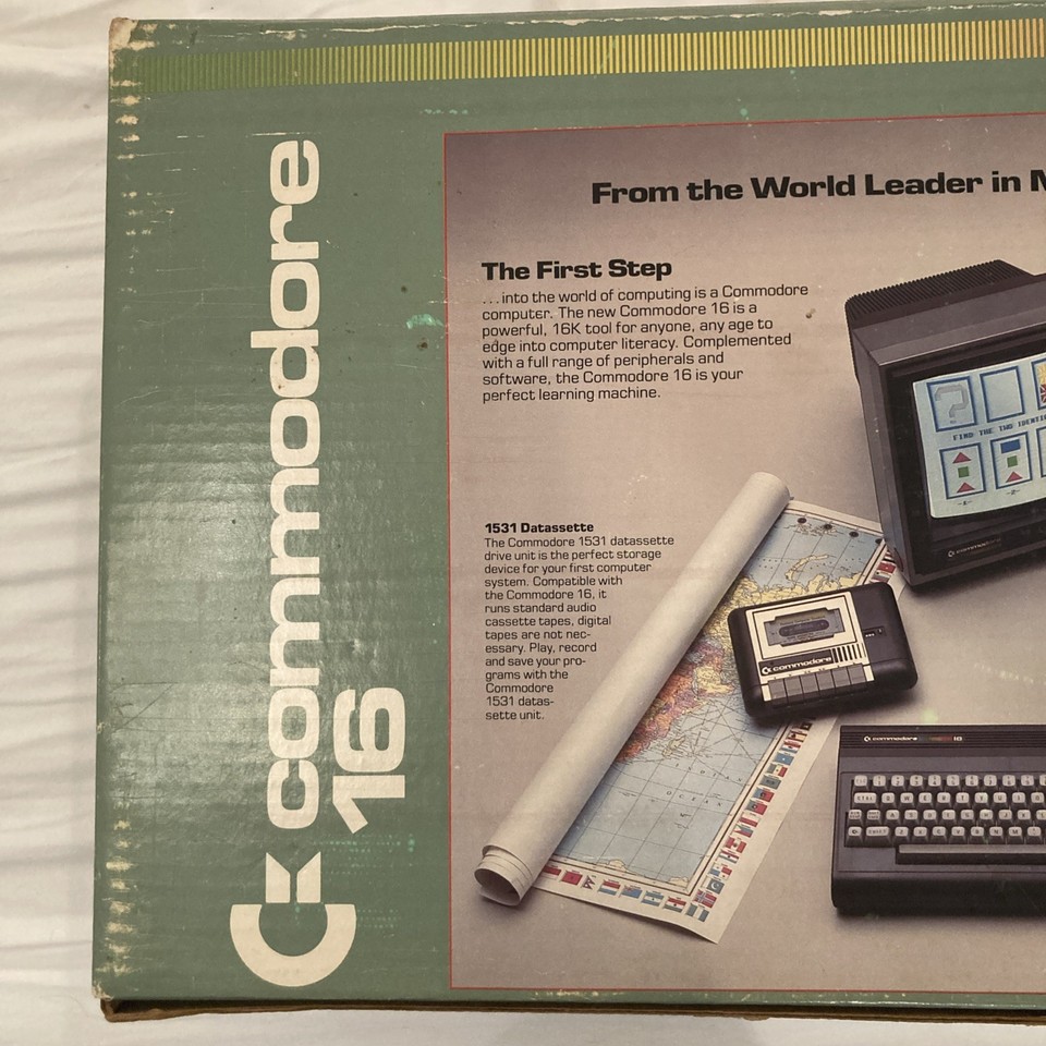 Vintage Commodore 16 Computer + Box. POWERS ON UNTESTED | eBay