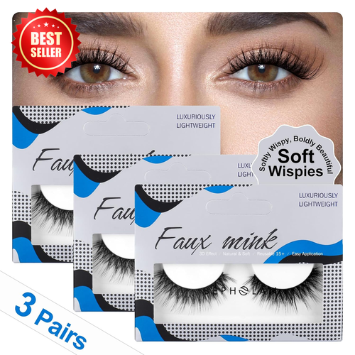 Lashes Natural Look False Eyelashes - Fake Eyelashes 3D Super Fluffy ...