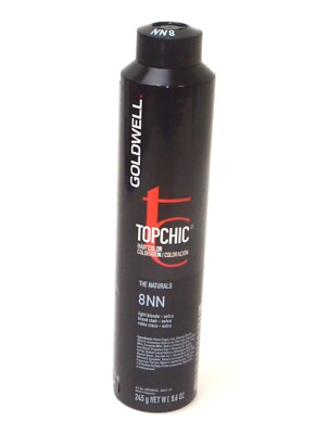 Goldwell Topchic Hair Color Can, Naturals, 8NN, Light Blonde Extra, 8.6 ...