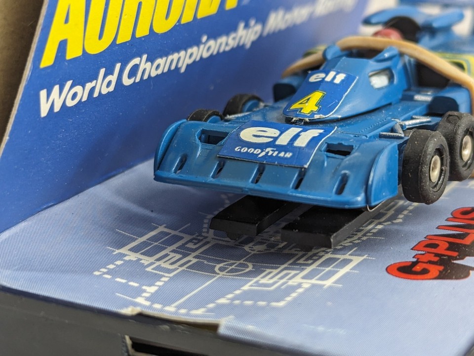 Rare Vintage Aurora A/FX G + Plus Tyrell Elf Six Wheeler #4 Slot Car ...
