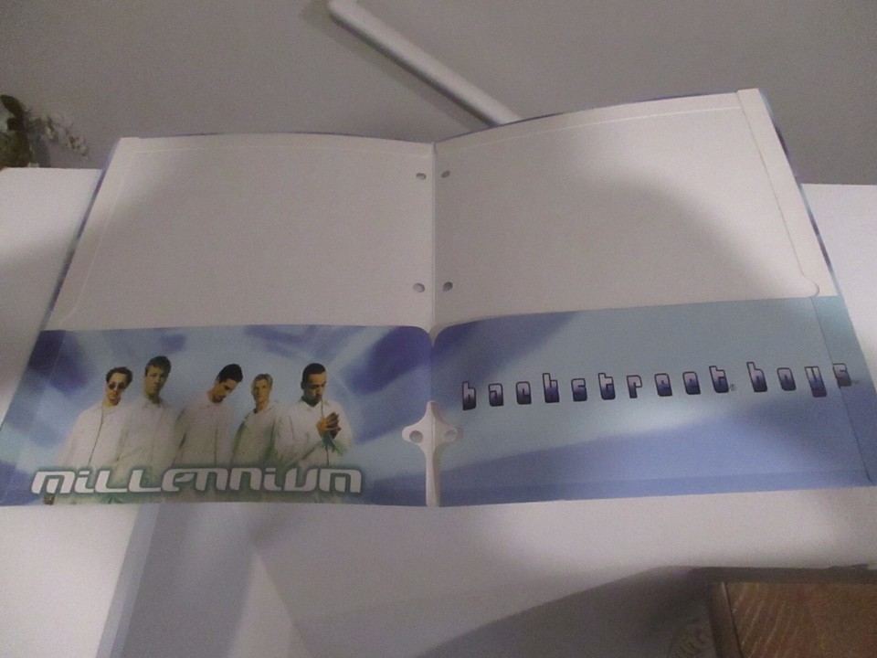 BACKSTREET BOYS VINTAGE SCHOOL MILLENNIUM FOLDER WINTERLAND 1999 mint ...