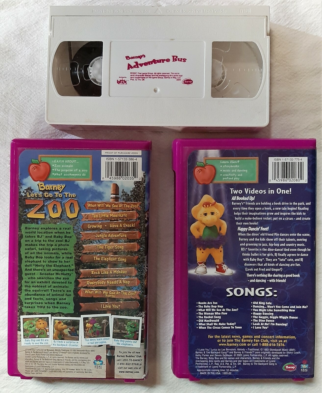 3 Barney VHS Tapes (1997-2003) 45986020178| eBay