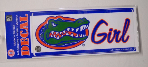 University of Florida Gator Girl Orange and Blue Car Decal Bumper ...