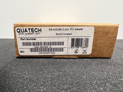 QUATECH DSC-200/300 G PCI based RS-422/485 Serial Host Adapter w/ DB-9 ...