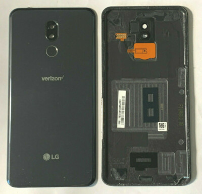 LG Stylo 5 Q720 Door Back Battery Cover + Camera Glass Lens Fingerprint ...