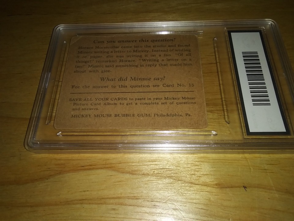 1935 MICKEY MOUSE #14 Type II Mickey name For Himself GMA 3 Rare Card ...