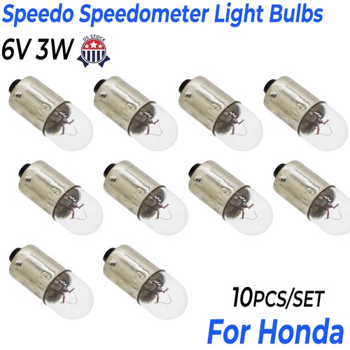 6V 3W 6 Volt Speedo Speedometer Light Bulbs 10PCS For Honda CT70 CT90 ...