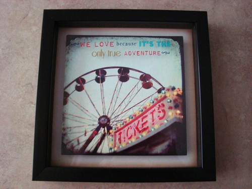 Bed Bath & Beyond Ferris Wheel Shadowbox Frame* Journey w/Adventure is ...