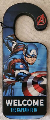 Marvel Captain America & Iron Man Wood Door Hanger Hobby Lobby NEW | eBay