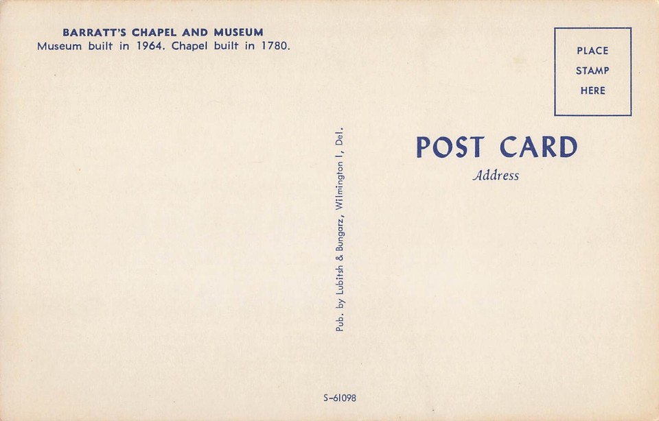 Barratt's Chapel and Museum Church Vintage Postcard | eBay