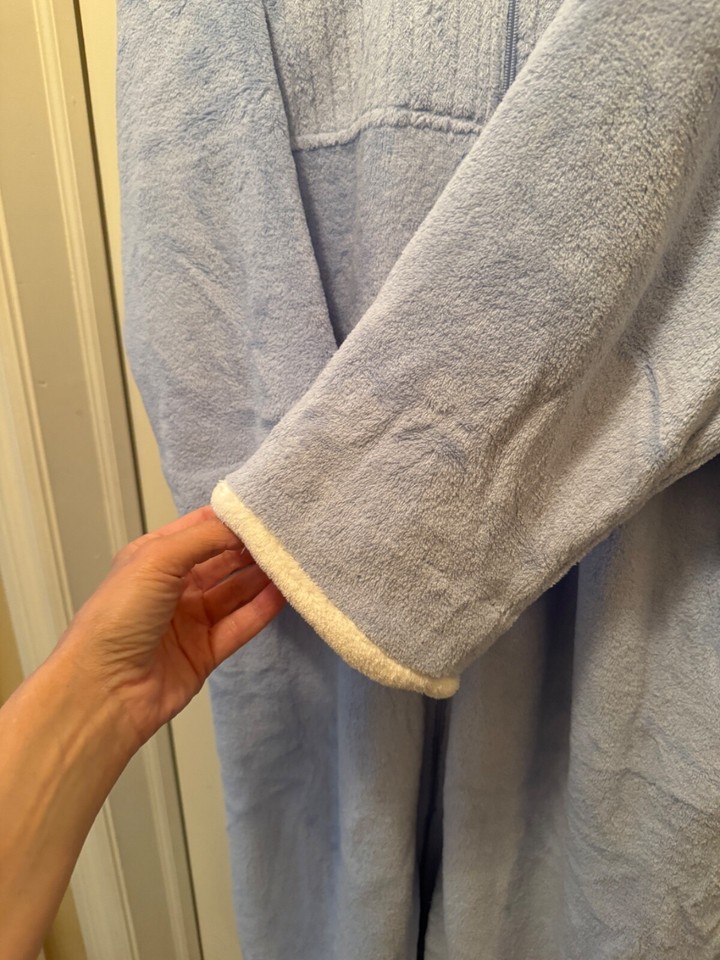 Vintage NWT Stan Herman for QVC Full Zip PeriwinklChenille Robe House ...