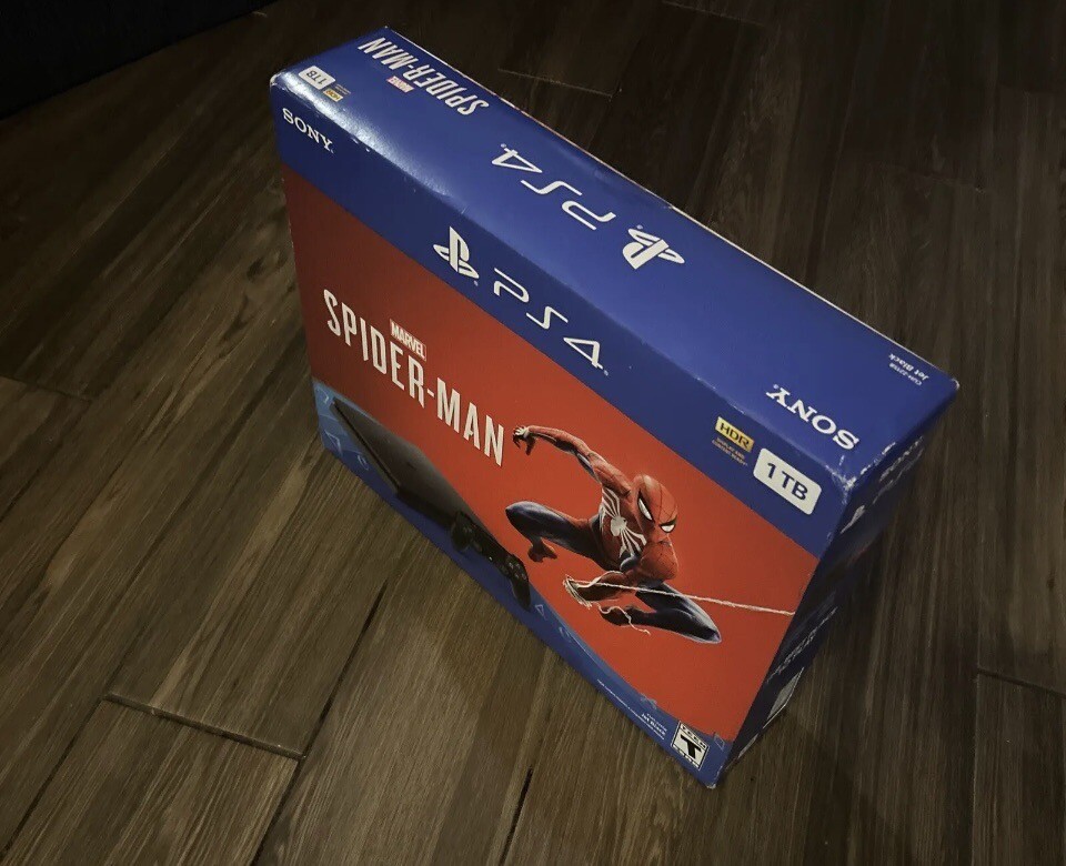 EMPTY BOX ONLY-From Playstation 4-PS4 Slim 1TB Console Spider-Man ...