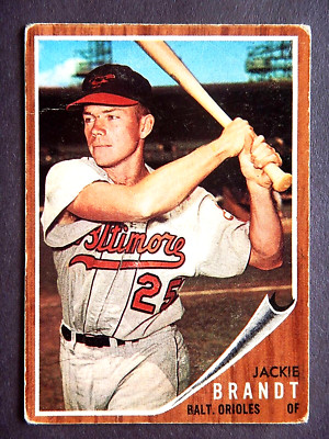 Jackie Brandt #165 Topps 1962 Baseball Card (Baltimore Orioles) *G | eBay