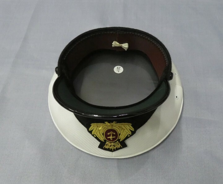 Merchant Navy officer peak cap /Hat water resistant pvc fabric grained ...