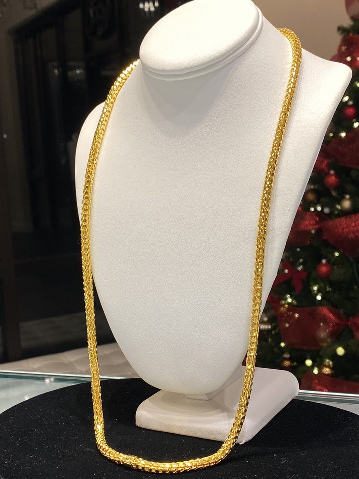 9999 Solid 24k Gold Dragon Scale Chain No Clasp 200 Gram CUSTOM 30 ...