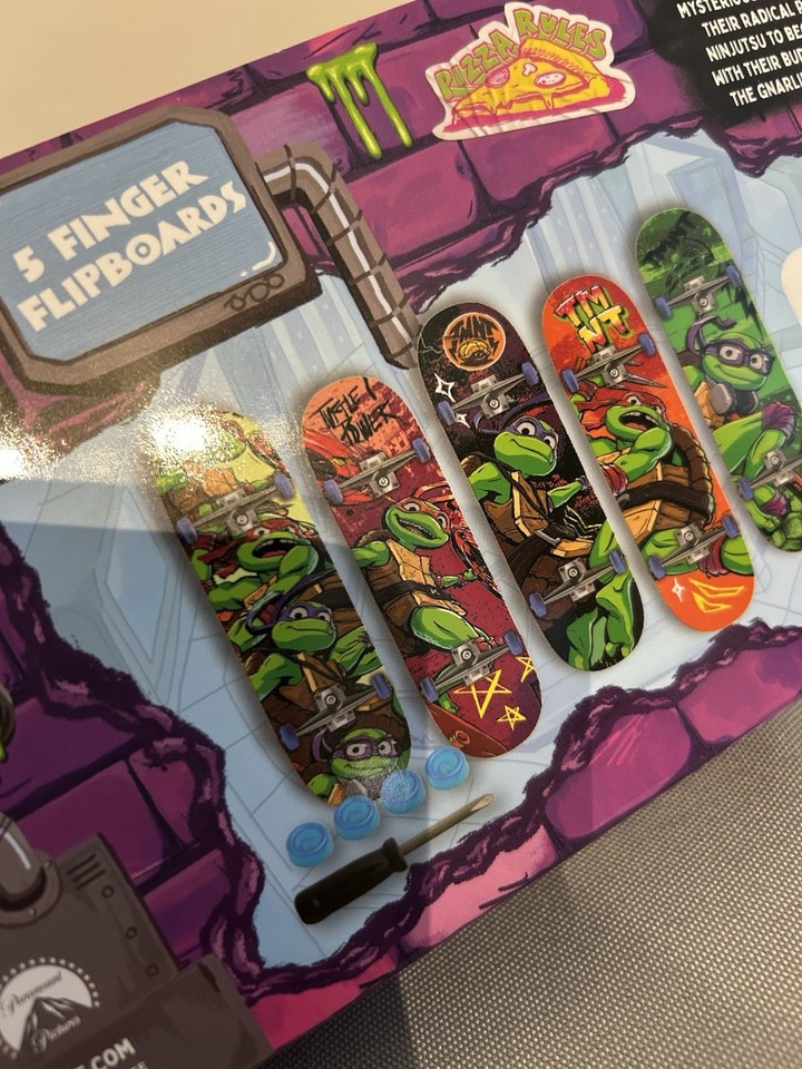 Teenage Mutant Ninja Turtles Finger Flipboards Set of 5 TMNT | eBay UK