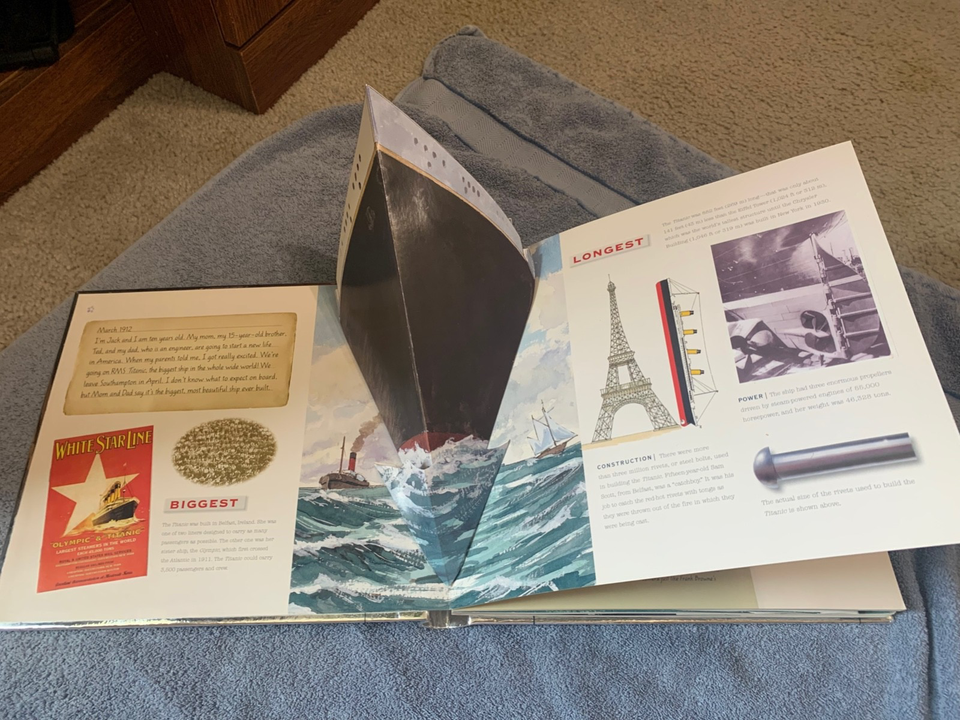 Titanic The Ship Of Dreams Scholastic Pop Up Hardcover Book Coffee ...