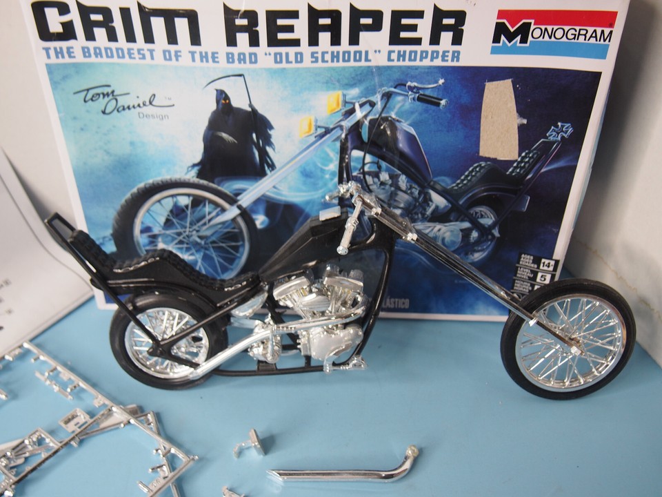 Monogram 1/8 Scale Grim Reaper "Old School" Chopper Bad Build? AS IS ...
