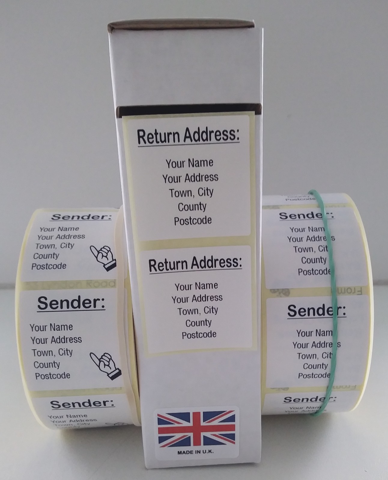 Return Address Labels, Sender Labels, 36mm x 36mm 1000 On A Roll | eBay UK