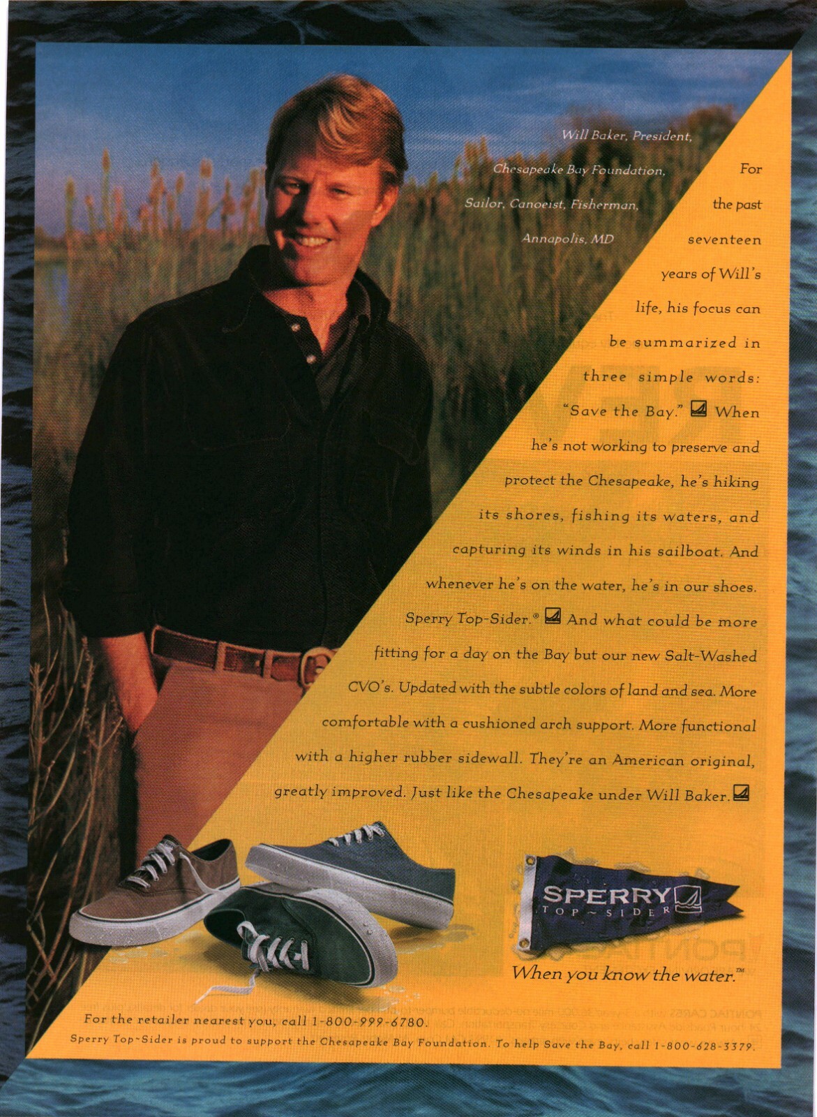 1994 VINTAGE PRINT AD - SPERRY TOP-SIDER SHOE AD - CHESAPEAKE BAY ...