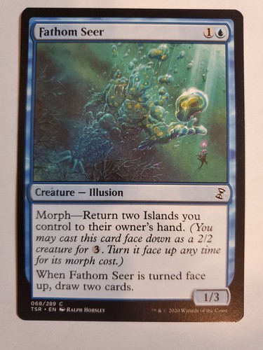 MTG Magic The Gathering Card Fathom Seer Creature Illusion Blue Time ...