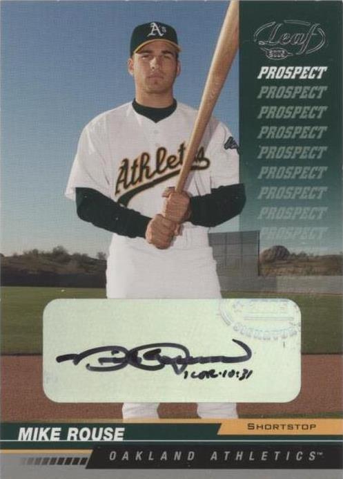 2005 Leaf - Prospect Mike Rouse #234 Autographs (AU) for sale online | eBay