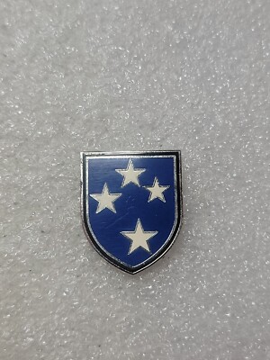 US Army 23rd Infantry Division Lapel Pin Enamel Dual Clutch Back Silver ...