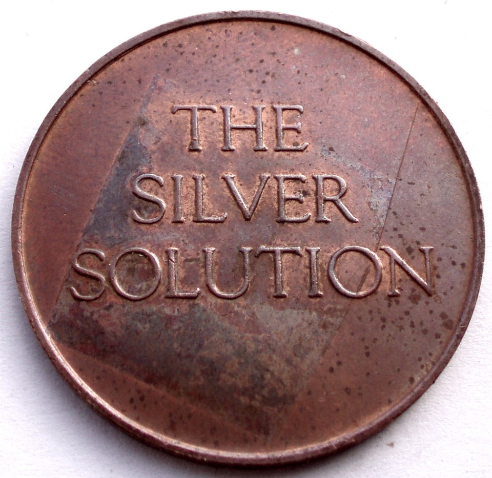 UK, THE SILVER SOLUTION PLATE & POLISH Advertising Token 31mm 9.6g ...
