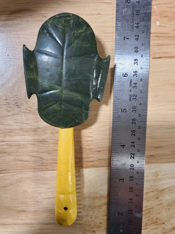 Vintage Celluloid & Plastic Turtle Shell Baby Rattle Yellow/Green 5.5 ...