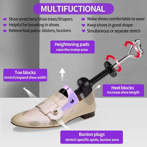 Shoe Stretcher Plastic Pair Of 4way Adjustable Shoe Expander Shoe Tree ...
