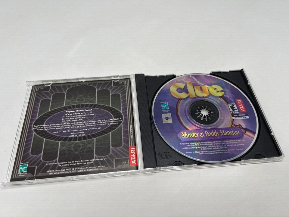 Clue Murder At Boddy Mansion, Disc Only Pc Game Esrb Windows 95/98 | eBay