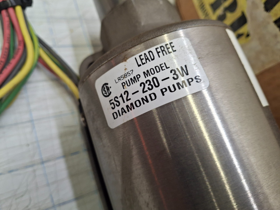 Diamond Pumps Submersible Pump 5S12-230-W3 1/2HP | eBay