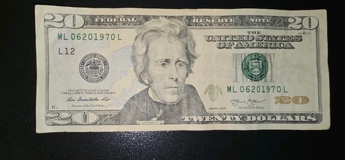 June 20, 1970: 06201970 $20 Dollar Bill Birthday Note Fancy Serial ...