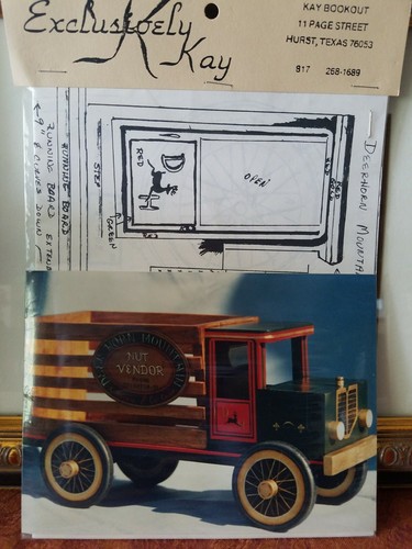 KAY BOOKOUT 1988 OLD RACK TRACK DEERHORN NUT wood toy PAINTING PATTERN ...