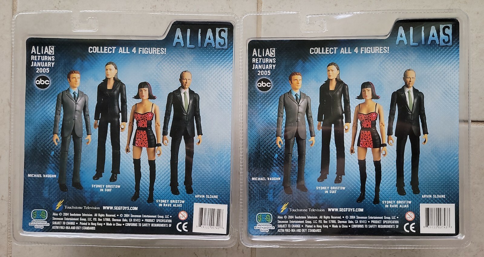 NEW ALIAS SYDNEY BRISTOW & ARVIN SLOANE 7" TV SERIES ACTION FIGURES ...