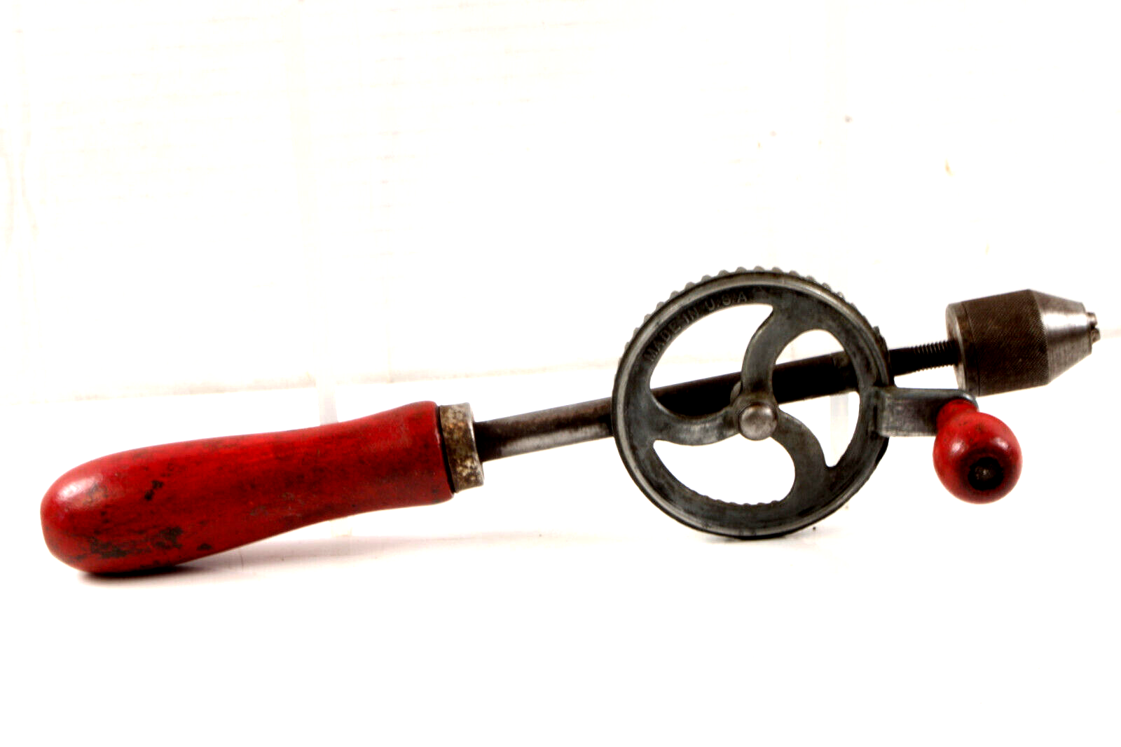 Antique Vintage 9-1/2" Eggbeater Hand Drill Brace Made in USA Inv# ...
