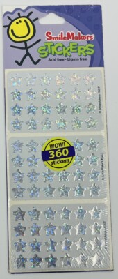 SmileMakers Foil Sparkle Stars Metallic Stickers Party Favors Teacher ...