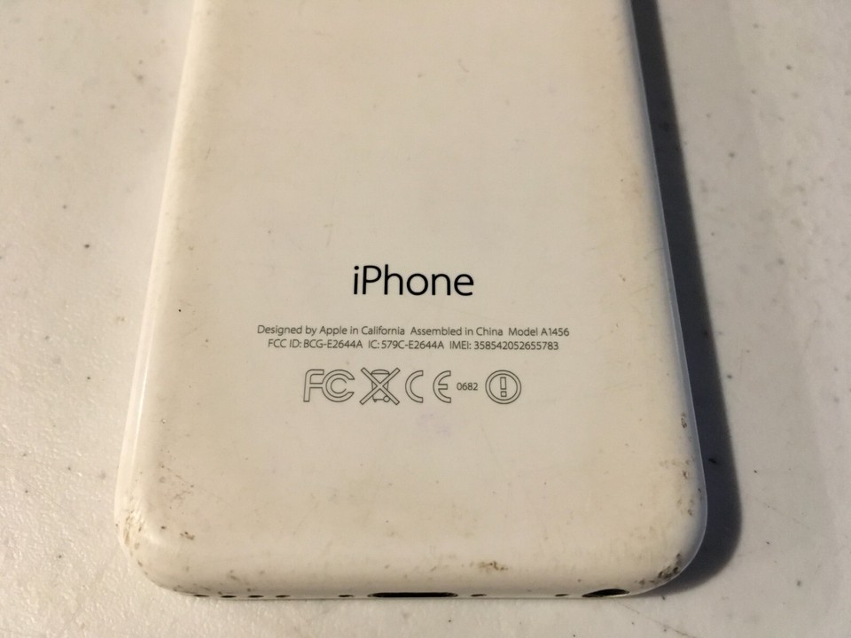 Apple iPhone 5c - 8 GB White (AT&T) a1456 broken screen bad board, good ...