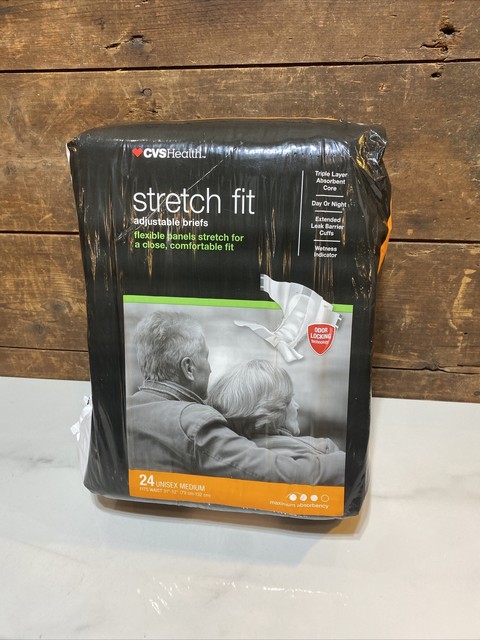 CVS Health Unisex Stretch Fit Adjustable Briefs Medium 31"-52" Max ...