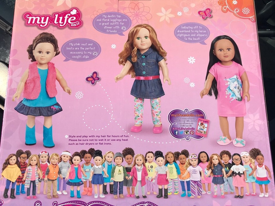 My Life As 18” Doll Clothes 3 Outfits Pink Faux Fur Vest Dress Pajamas ...