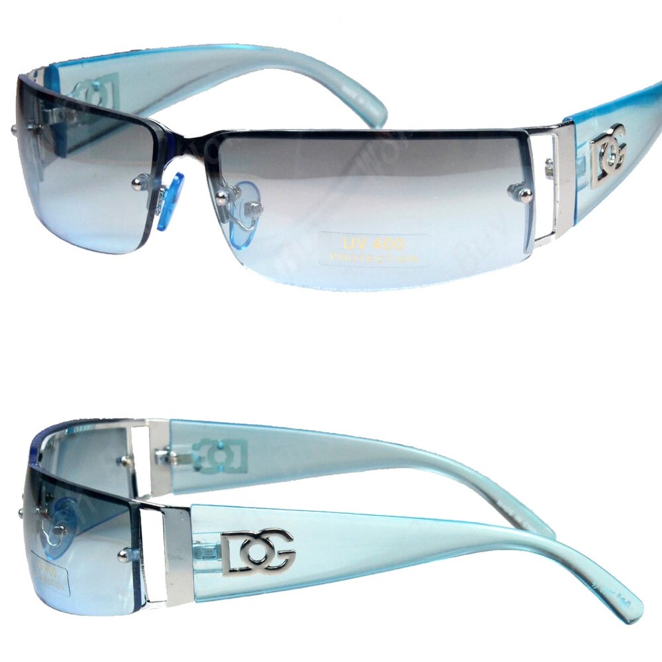 Men Women Rectangular Semi Mirror Designer Sunglasses Shades Fashion ...