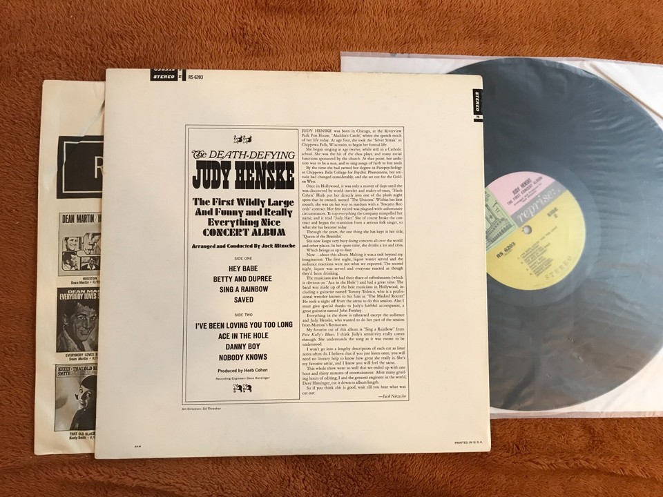 The Death Defying Judy Henske LP Album beatnik folk orig Reprise RS6203 ...